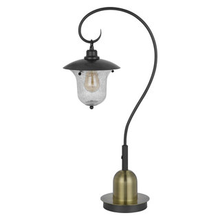 Walcott 1 Light Table Lamp, Dark Bronze and Antique Brass - Traditional ...