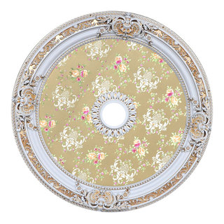 Artistry Lighting, Round 36" Antique White Ceiling Medallion (ART90-F1 ...