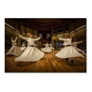 Walde Jansky 'Mystics Dancers' Canvas Art, 22x32 - Contemporary ...