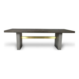 Modrest June, Modern Dark Gray/Walnut Dining Table - Modern - Dining ...
