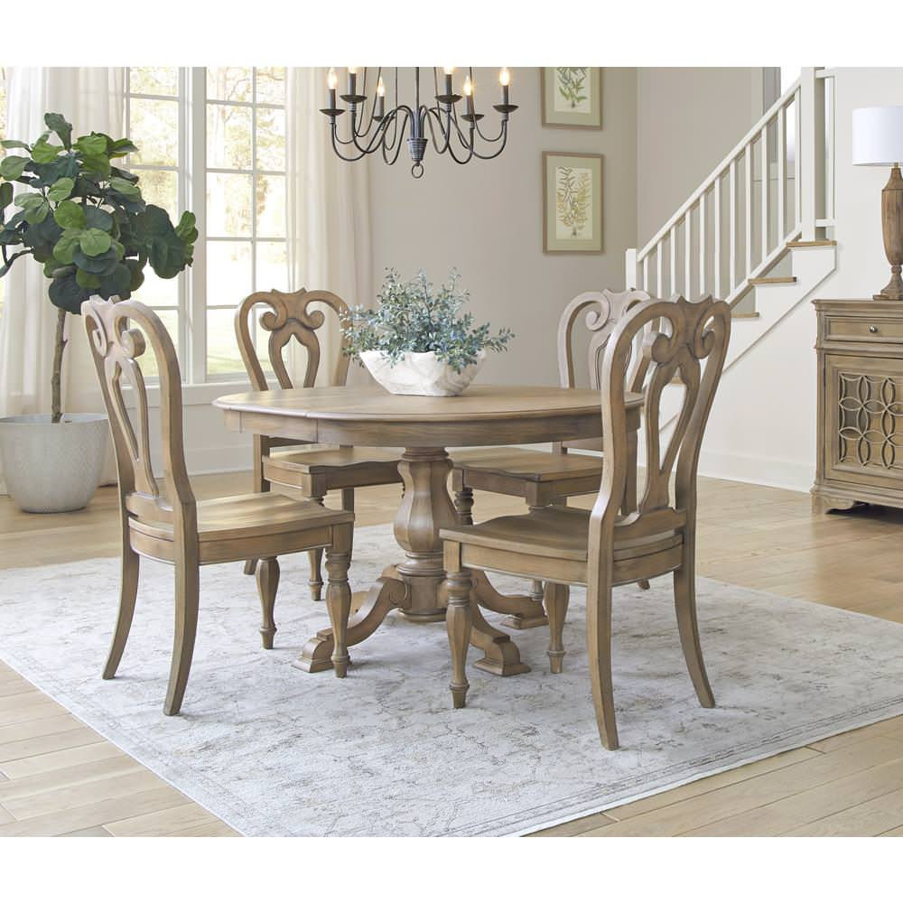 Magnolia Manor Opt 5 Piece Pedestal Table Set - Contemporary - Dining ...