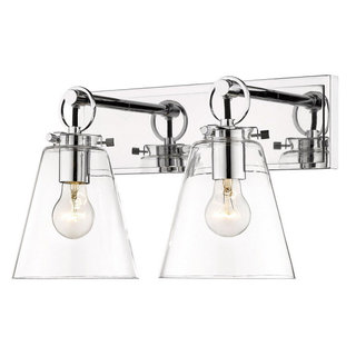 2 Light Vanity Light Fixture In Transitional Style-10 Inches Tall and ...