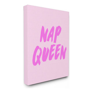 Nap Queen Pink Typography, 16"x20" - Contemporary - Prints And Posters ...