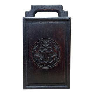 Chinese Distressed Wood Relief Motif Carved Drawers Box Chest Hws2855 ...