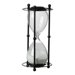 1 Hour Hourglass Sand Timer, Stand White - Contemporary - Decorative ...