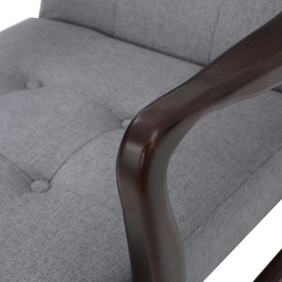 GDF Studio Gunther French-Style Fabric Club Chair - Midcentury ...