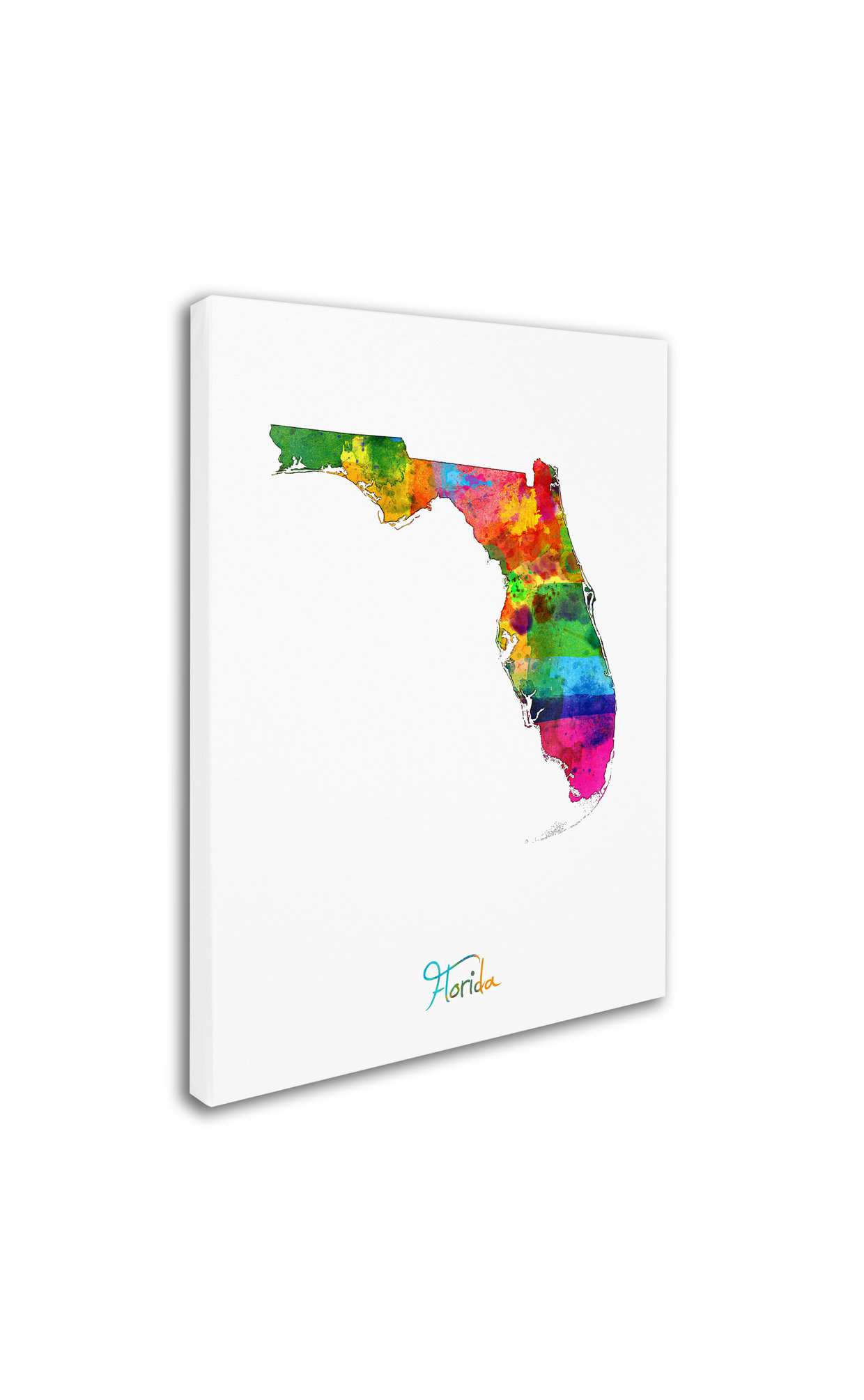 "Florida Map" Canvas Art by Michael Tompsett, 18"x24" - Traditional ...