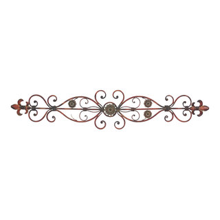 Rustic Brown Metal Wall Decor 80052 - Mediterranean - Metal Wall Art ...
