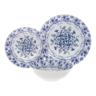 Fiori 12 Piece Dinnerware Set - Mediterranean - Dinnerware Sets - by ...