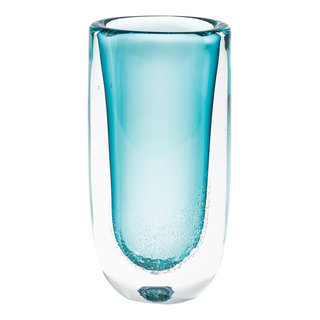 Micro Bubble Vase, Azure, Large - Contemporary - Vases - by GLOBAL ...