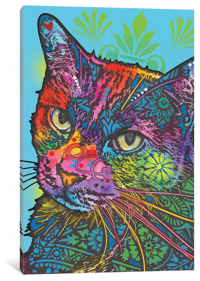 "Zeus the Cat" by Dean Russo Canvas Print, 40"x26"x1.5" - Contemporary ...