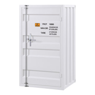 ACME Cargo Chest With 1 Door, White - Industrial - Accent Chests And ...