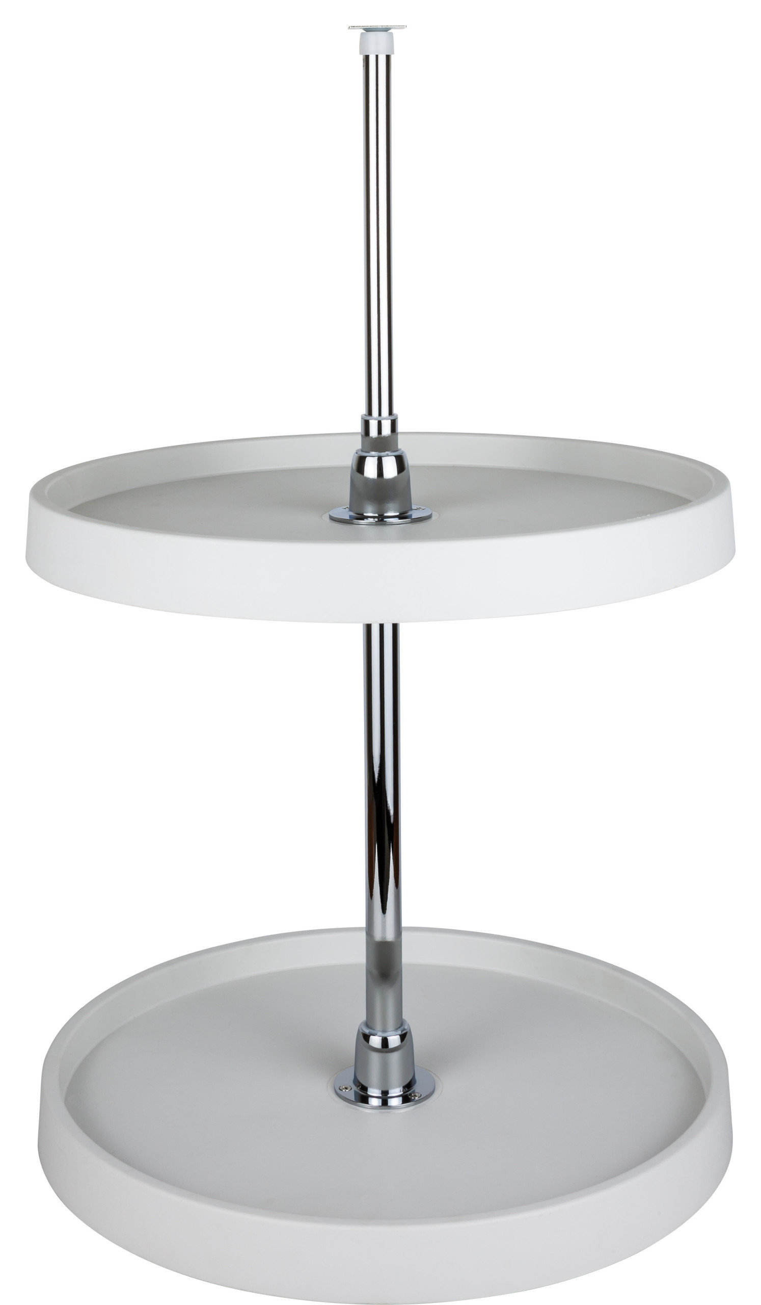 Diameter Round Plastic Lazy Susan Set with Chrome Hubs (3 Sizes), 24 ...