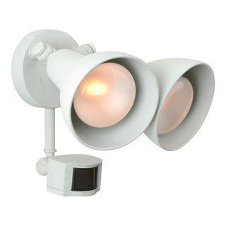 Bullets and Floods 2 Light Outdoor Wall Light, Textured White ...