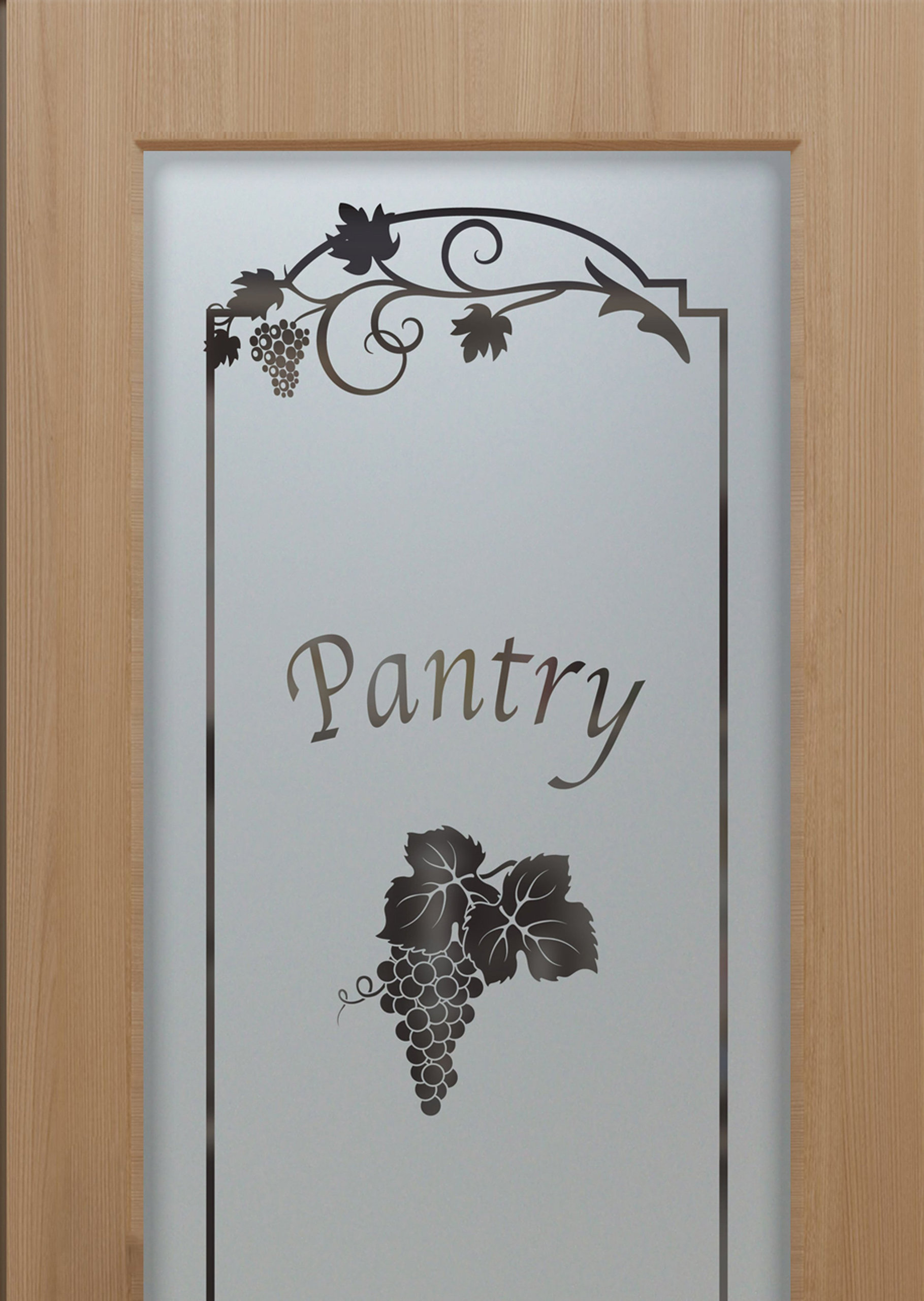 Pantry Door - Grape Cluster Grape Ivy - Primed - 28" x 80" - Book/Slab ...