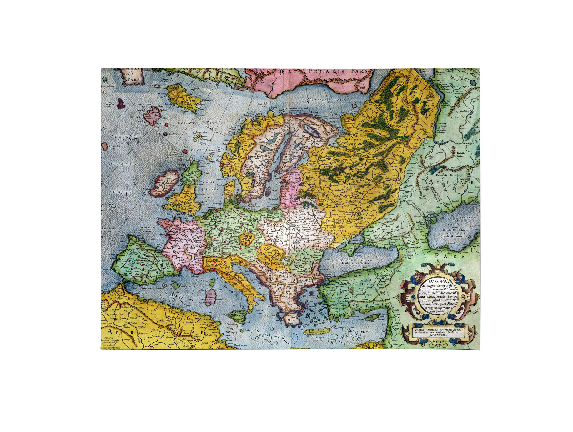 'Europe In the 1590s' Canvas Art by Gerardus Mercator, 26" x 32 ...