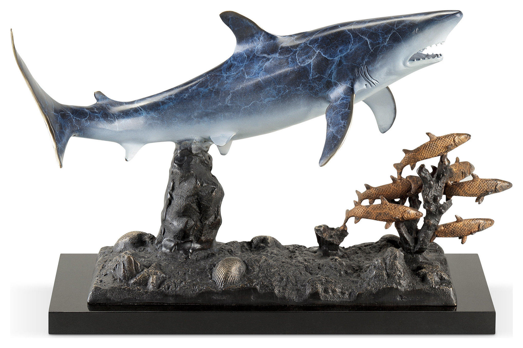 Shark With Prey Sculpture - Beach Style - Decorative Objects And ...