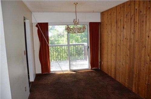 70's house with real Cedar (?) feature wall