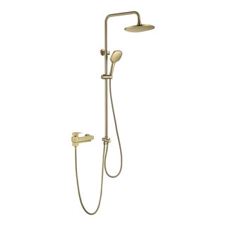 Wall Mounted Exposed Shower System with Rough-in Valve - Contemporary ...