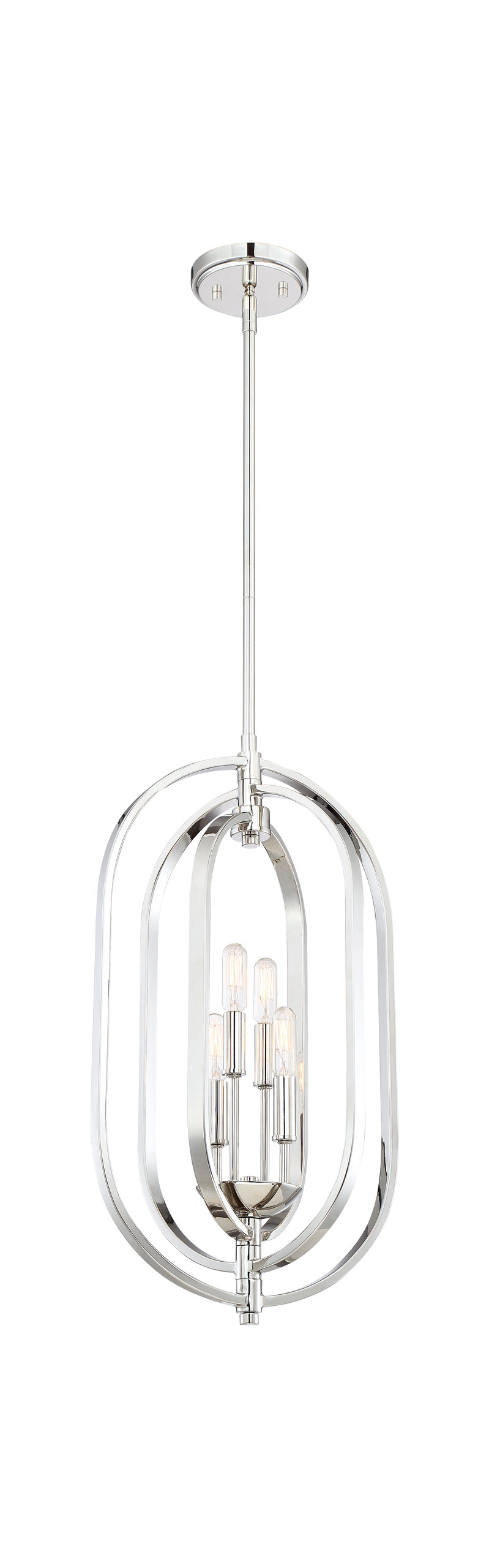 Kenzo 4-Light Pendant, Polished Nickel - Transitional - Pendant ...