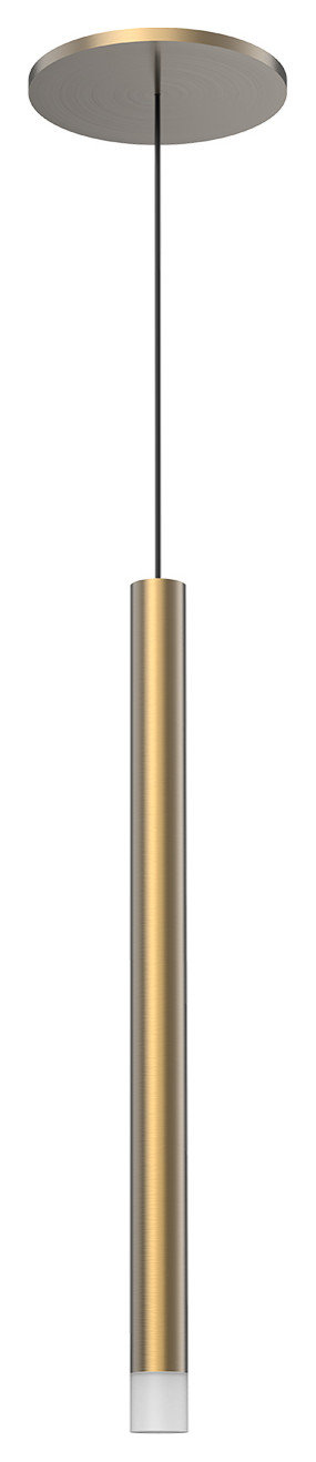 Elixir Pendant Light, Brushed Gold, 1"Dx14.75"H, 1"Dx14.75"H - Modern ...