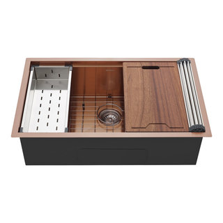 Tourner 32 x 19, Single Basin, Undermount Kitchen Workstation Sink in ...