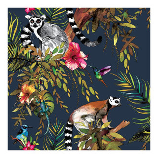 Madagascar Wallpaper Navy, 32' - Tropical - Wallpaper - by The Alley ...