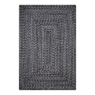 Homespice Decor Black Indoor/Outdoor Braided Rug 27"x45" Rectangular ...