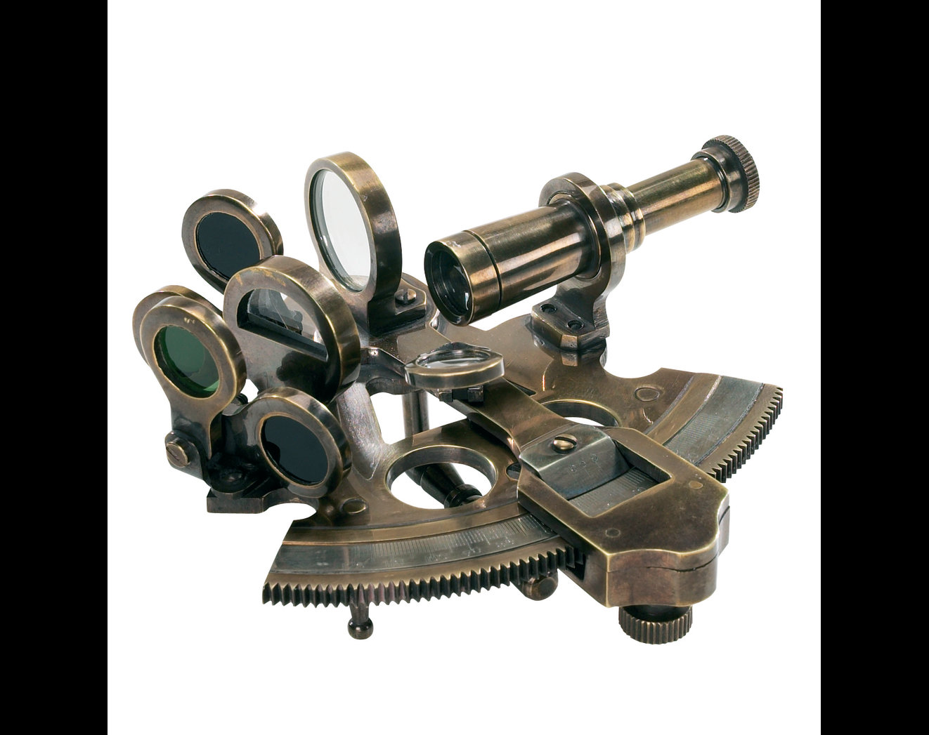 Bronze Pocket Sextant - Traditional - Decorative Objects And Figurines ...