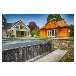 Custom Cedar Pool House - Craftsman - Patio - Boston - by BLB Design ...