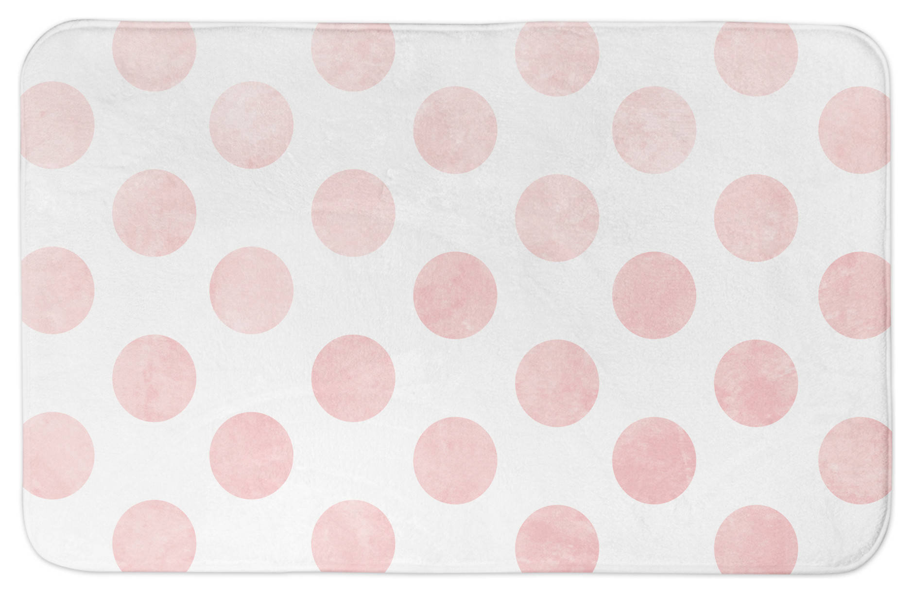 Pink Polka Dots 34x21 Bath Mat, 34x21 - Contemporary - Bath Mats - by ...