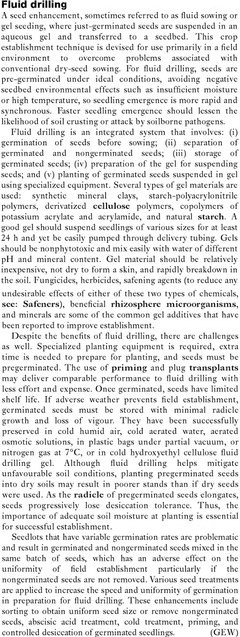 Cornstarch Gel for small seeds