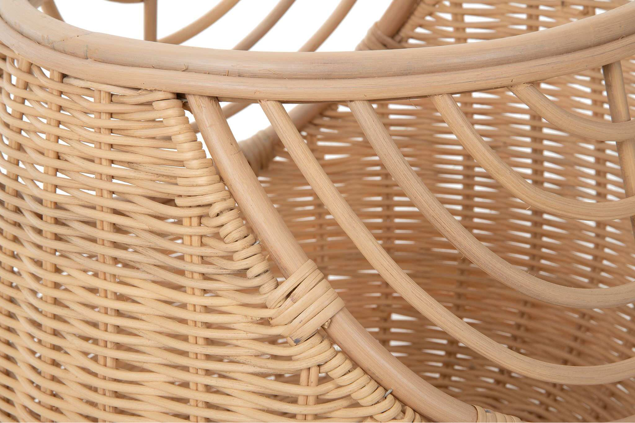 Spider Round Wicker Decorative Storage Basket, Natural - Tropical ...