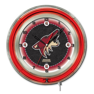 Arizona Coyotes 19" Neon Clock - Contemporary - Wall Clocks - by ...
