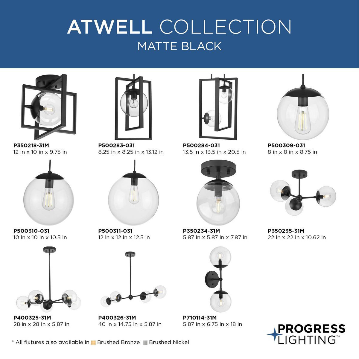 Atwell Collection Two-Light Matte Black Mid-Century Modern Wall Sconce ...