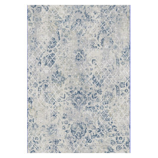 Castilla Cream And Grey Area Rug, 6.7'x9.6' - Contemporary - Area Rugs ...