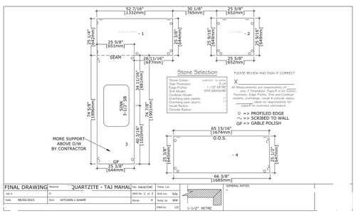 Fabrication drawings are in - too many seams?