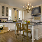 Tri Color Kitchen - Rustic - Kitchen - Huntington - by Merri Interiors ...