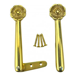Stair Carpet Runner Holder Clips Floral Design Solid Cast Brass PVD ...