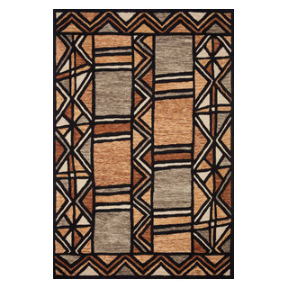 Loloi Wool Tribal-Inspired NAL-07 Walnut, Multi Area Rug, 5'0"x5'0 ...