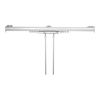 Baton Draw White Traverse 120-170" - Transitional - Curtain Rods - by ...