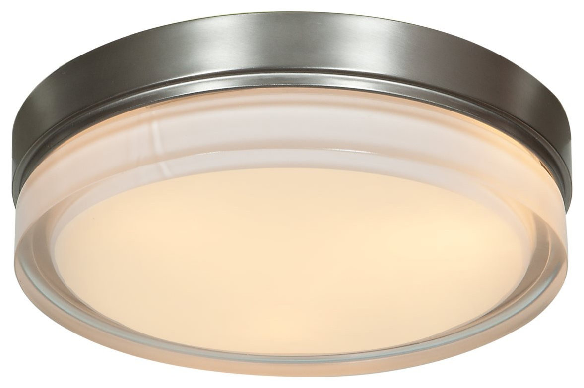 Access Lighting Solid LED Flush Mount 20775LEDD-BS/OPL, Brushed Steel ...