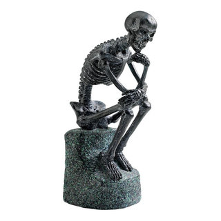 Skeleton Thinker Statue - Eclectic - Decorative Objects And Figurines ...