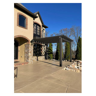 Luxury Front Entry Home Pergola In Highland Lakes - Eclectic - Entry ...