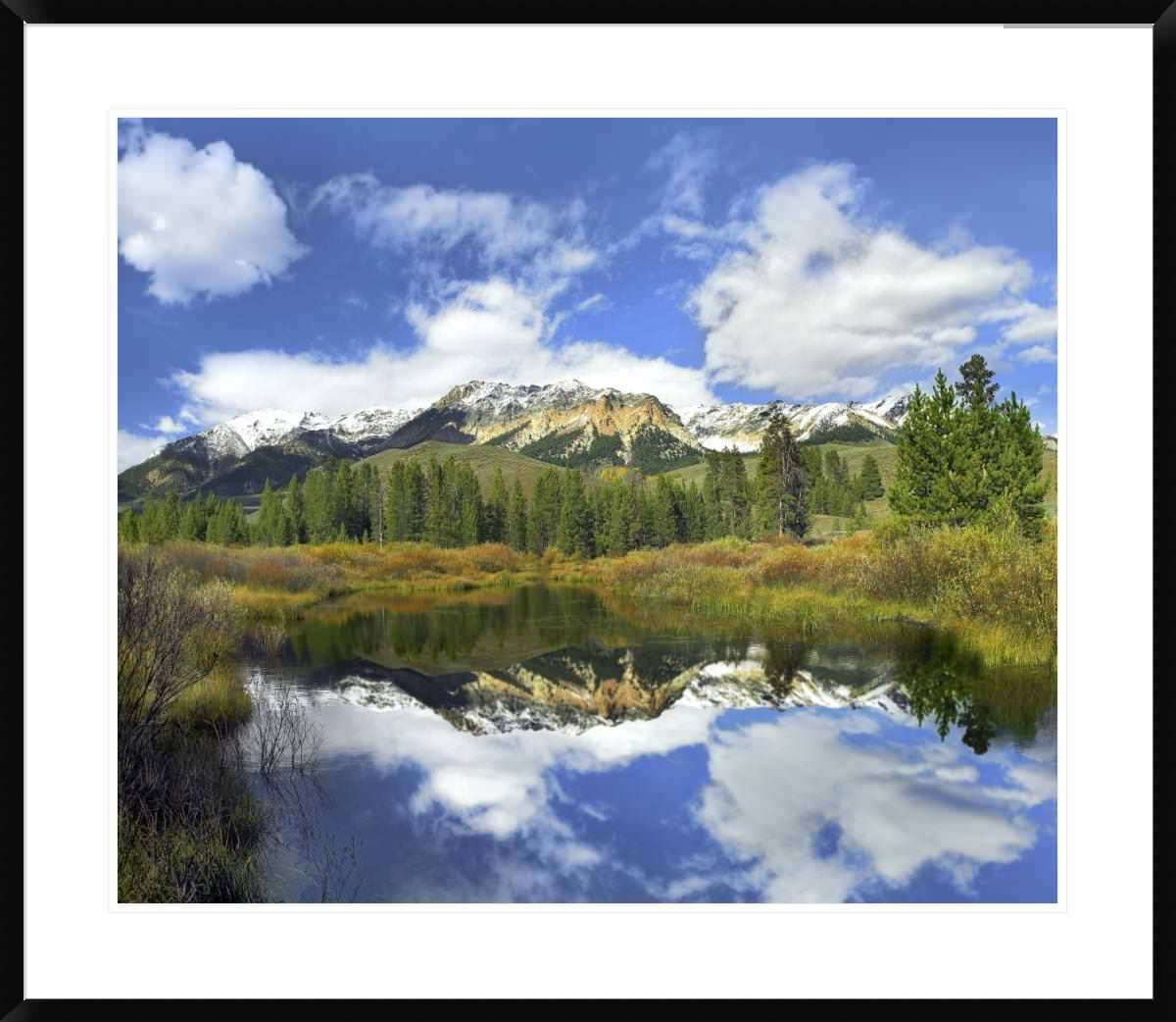"Easely Peak reflected in Big Wood River, Idaho" by Tim Fitzharris ...
