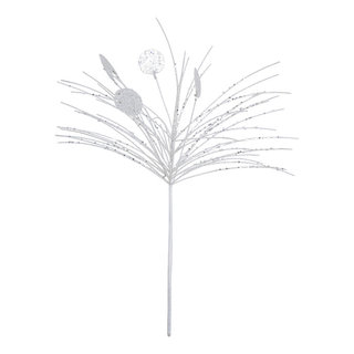 Glitter White Lunaria Spray, 18" - Contemporary - Artificial Plants And ...