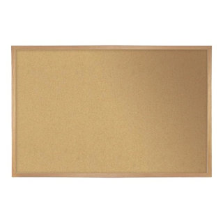 Ghent Natural Cork Bulletin Board With Wood Frame, 18"Hx24"W, 18"x24 ...