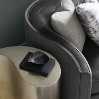 End Quote Gold Leaf Accent Table - Contemporary - Side Tables And End ...