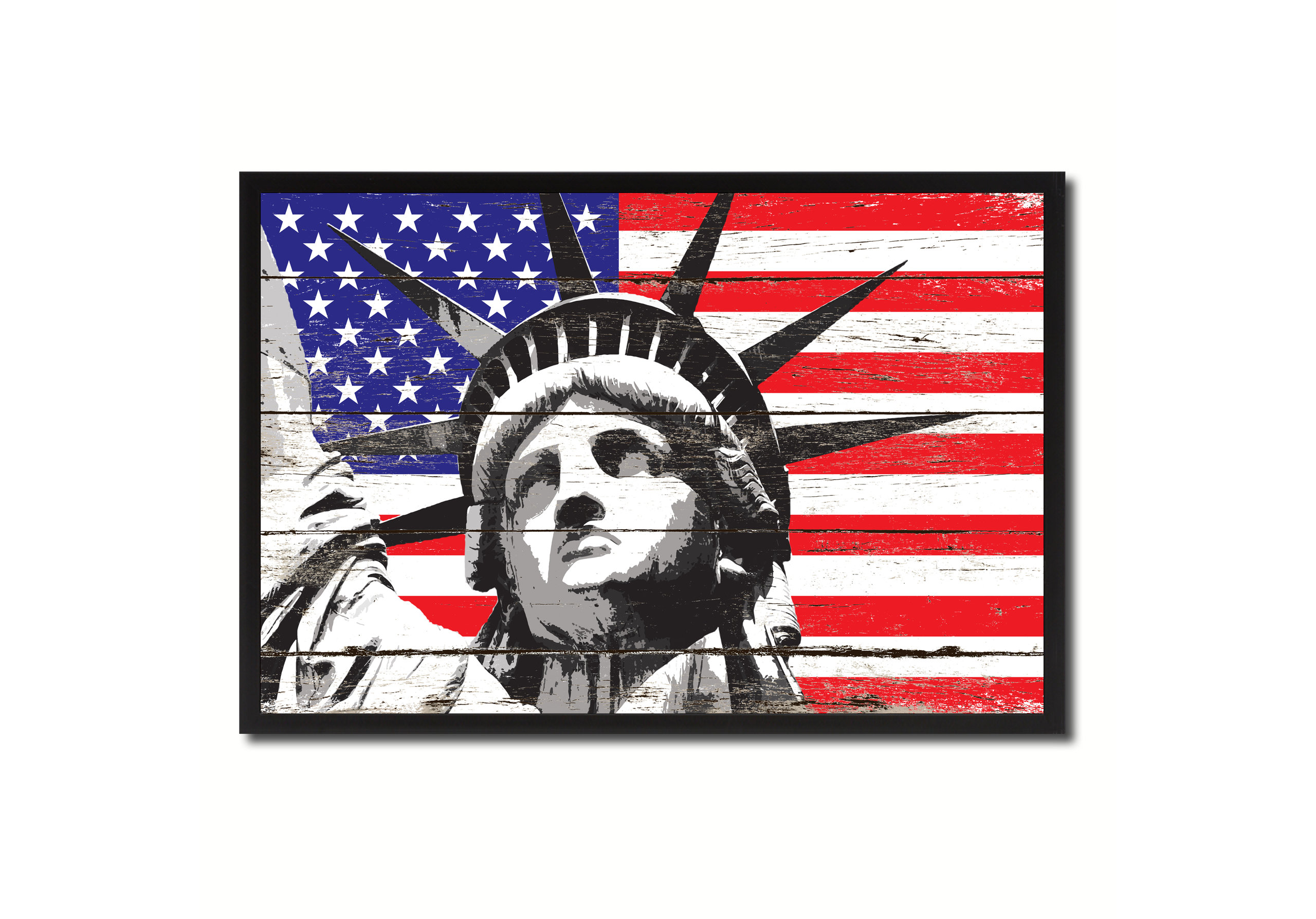 American Lady Flag Canvas Print, 13"x19", 13"x19" - Contemporary ...