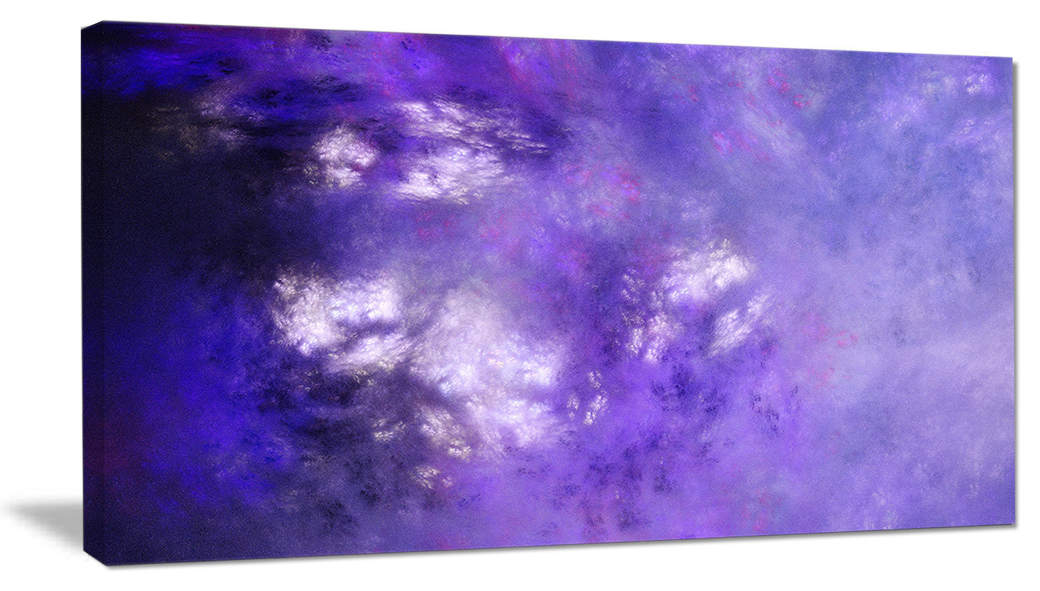 Blur Purple Sky with Stars, Abstract Canvas Art Print, 40"x20"x1 ...
